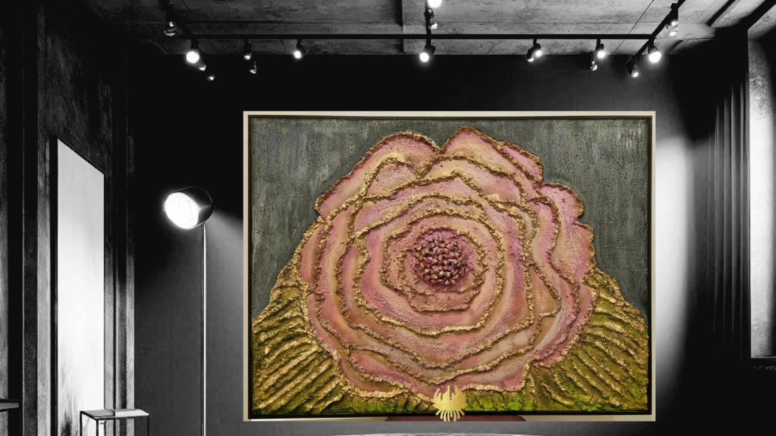 Pink May Rose Perfume Canvas Art | Elegant Large Still Life Rose ...
